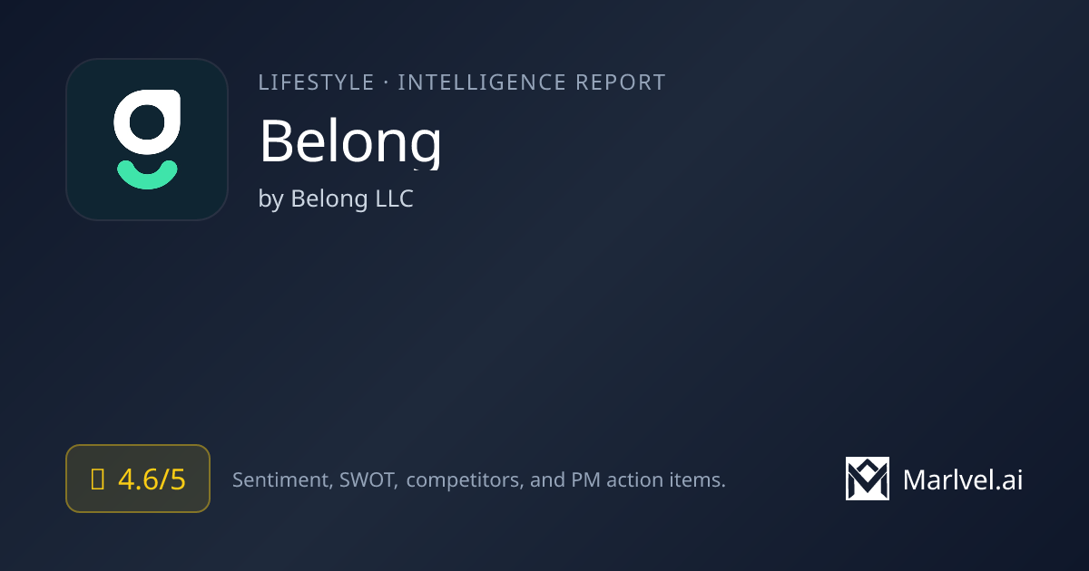 Belong — App Review 2026: Sentiment & Competitive Intel