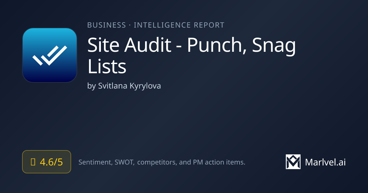 Site Audit - Punch, Snag... — Review 2026: Sentiment & Intel