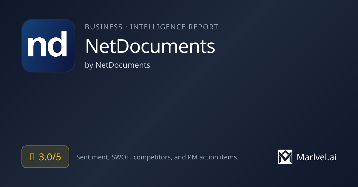 NetDocuments — Review 2026: Sentiment & Intel
