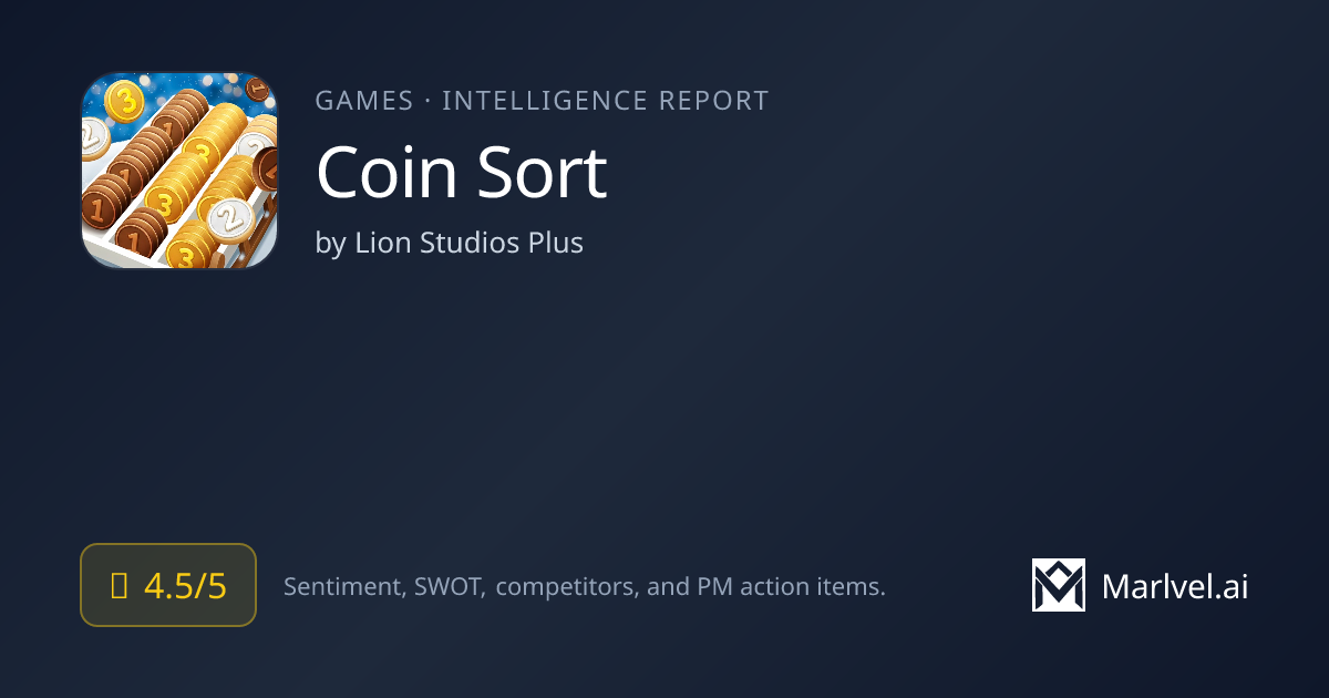 Coin Sort — App Review 2026: Sentiment & Competitive Intel