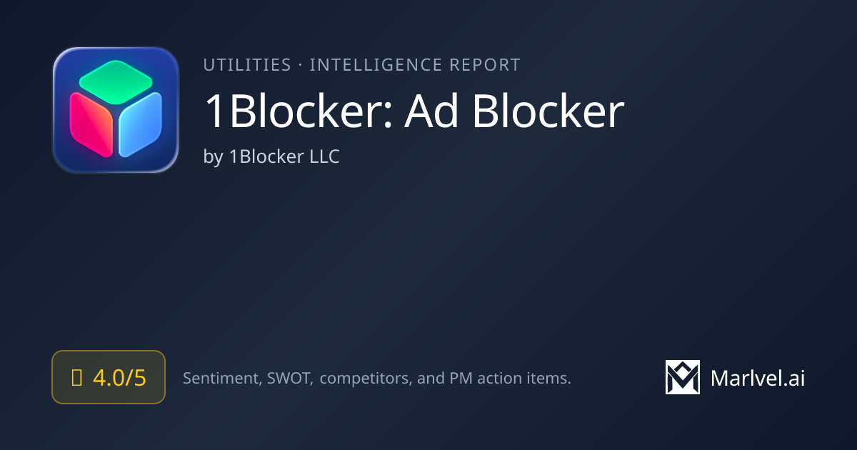 1Blocker: Ad Blocker — Review 2026: Sentiment & Intel